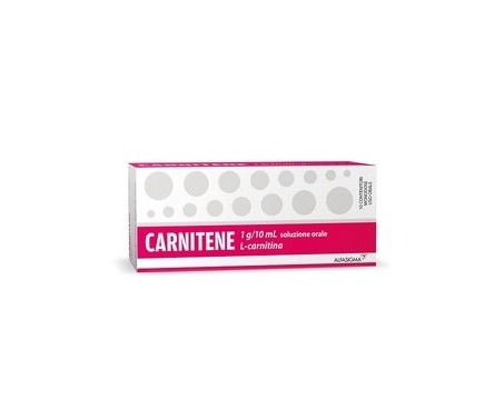 Carnitene 1g/10ml L-Carnitina Soluzione Orale 10 Flaconcini Monodose ...
