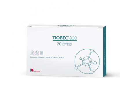 Tiobec 800 Integratore di acido alfa lipoico 20cpr fastslow | Farmasave.it