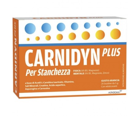 Carnidyn Plus Integratore Energetico Con Carnitina 20 Bustine ...
