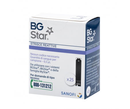 BGStar Mystar Extra Strisce Reattive per il controllo della Glicemia 25 ...