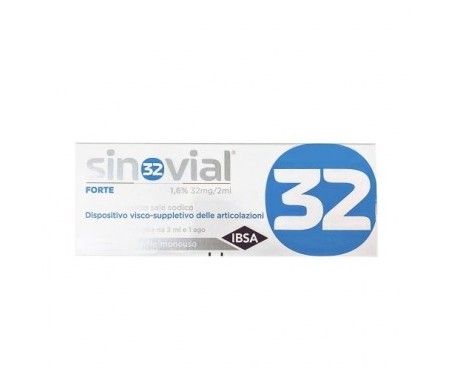 Sinovial Forte - 1,6% di Acido Ialuronico - 1 siringa preriempita da 32 ...