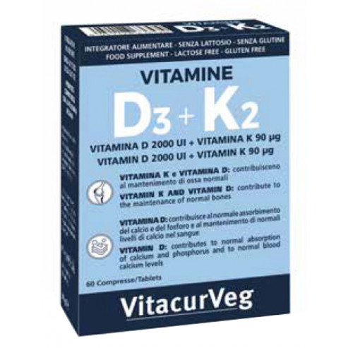 VITAMINE D3+K2 60CPR | Farmasave.it